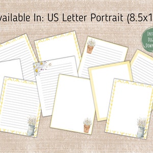 Printable Daisy Stationery,digital Download,printable Writing Paper ...