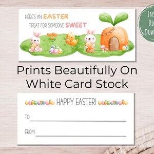 Printable Easter Treat Bag Toppers,easter Bunny Tag,printable Easter ...