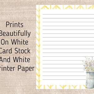 Printable Daisy Stationery,digital Download,printable Writing Paper ...