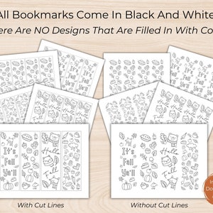 Printable Fall Coloring Bookmarks,coloring Bookmarks for Kids and ...