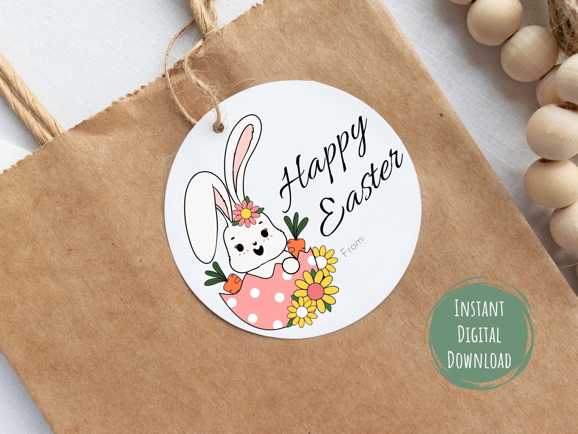 Printable Easter Gift Tag,classroom Easter Favor Tags,happy Easter Tag ...