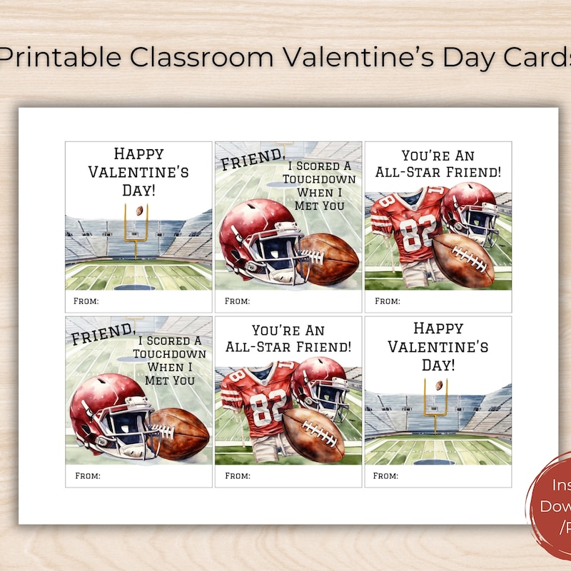 Football Valentine - Etsy