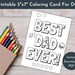 Printable Coloring Card for Dad,printable Fathers Day Card,colorable ...