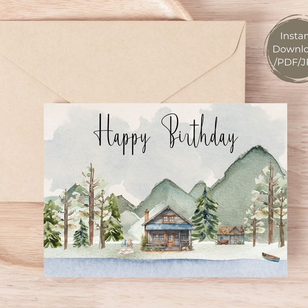 Nature Birthday Card - Etsy