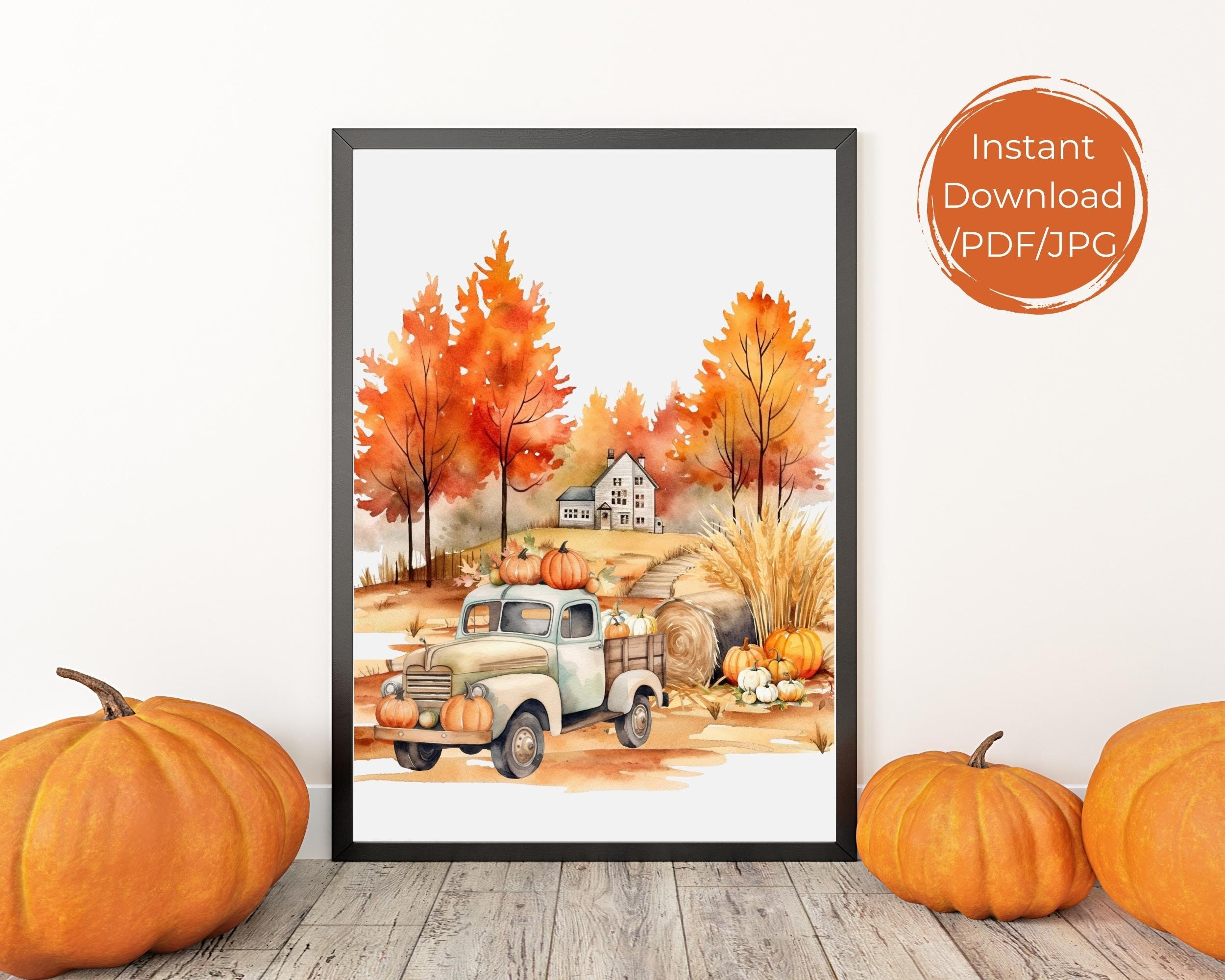 Printable Fall Wall Art Set,digital Autumn Prints,fall Home Decor,fall ...