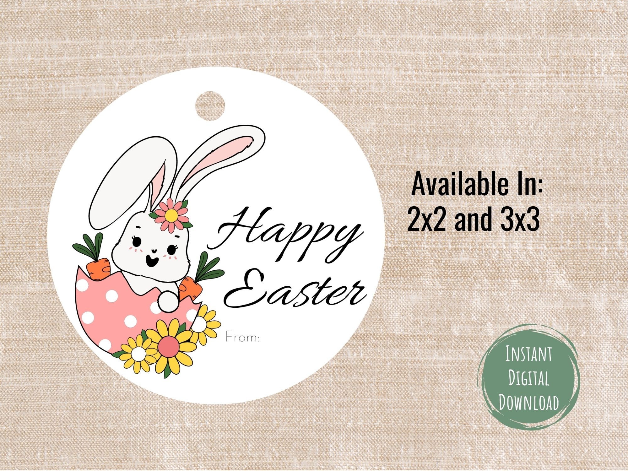 Printable Easter Gift Tag,classroom Easter Favor Tags,happy Easter Tag ...
