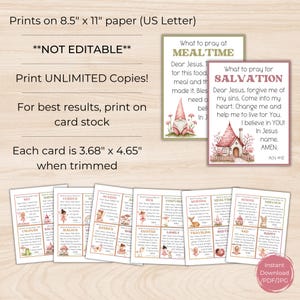 Printable Fairy Garden Prayer Cards for Girls: Beginner Prayer Prompts ...