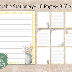 Printable Daisy Stationery,digital Download,printable Writing Paper ...