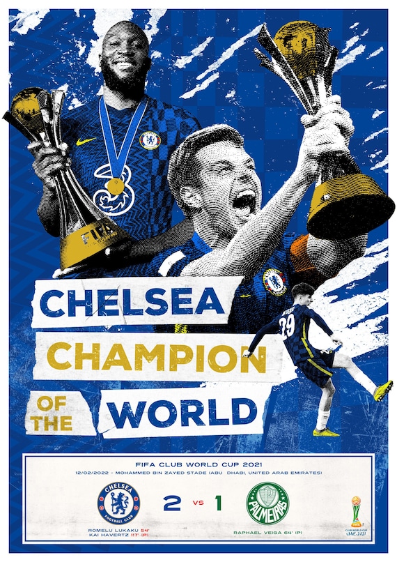 Chelsea Champion of the World Poster Fifa Club World Cup 2021 | Etsy