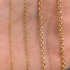 14K Solid Gold Paperclip Chain Necklace/rectangle Link Necklace ...