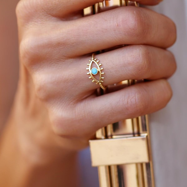 Evil Eye Ring - Etsy