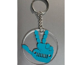 Acrylic Wave Keychain - Etsy