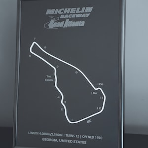 Road Atlanta Circuit - Full Metal Wall Art - Metal Frame - F1 Gifts ...