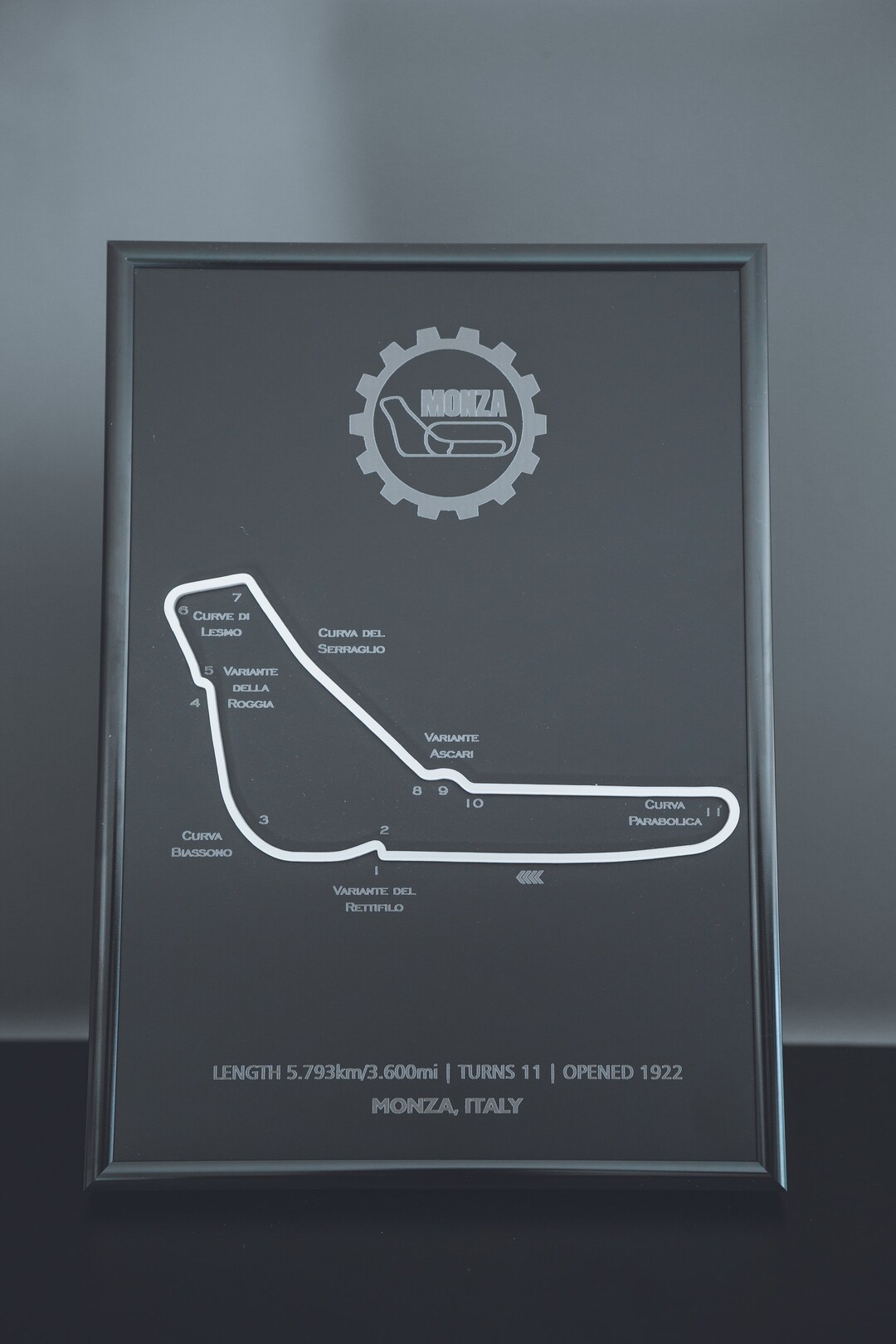 Monza - Full Metal Wall Art - Metal Frame - F1 Gifts - F1 Room Decor ...