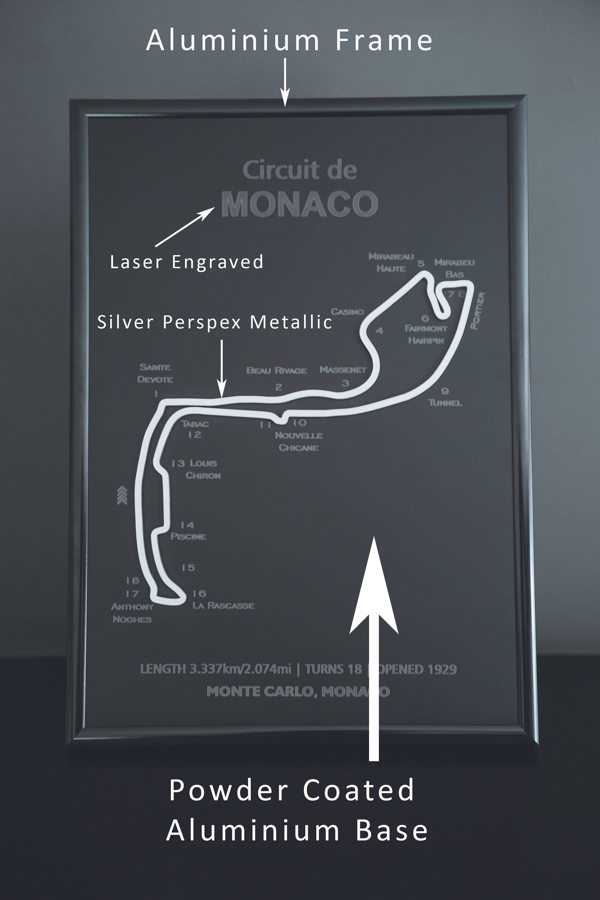 Circuit Paul Ricard - Full Metal Wall Art - Metal Frame - F1 Gifts - F1 ...