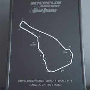 Road Atlanta Circuit - Full Metal Wall Art - Metal Frame - F1 Gifts ...