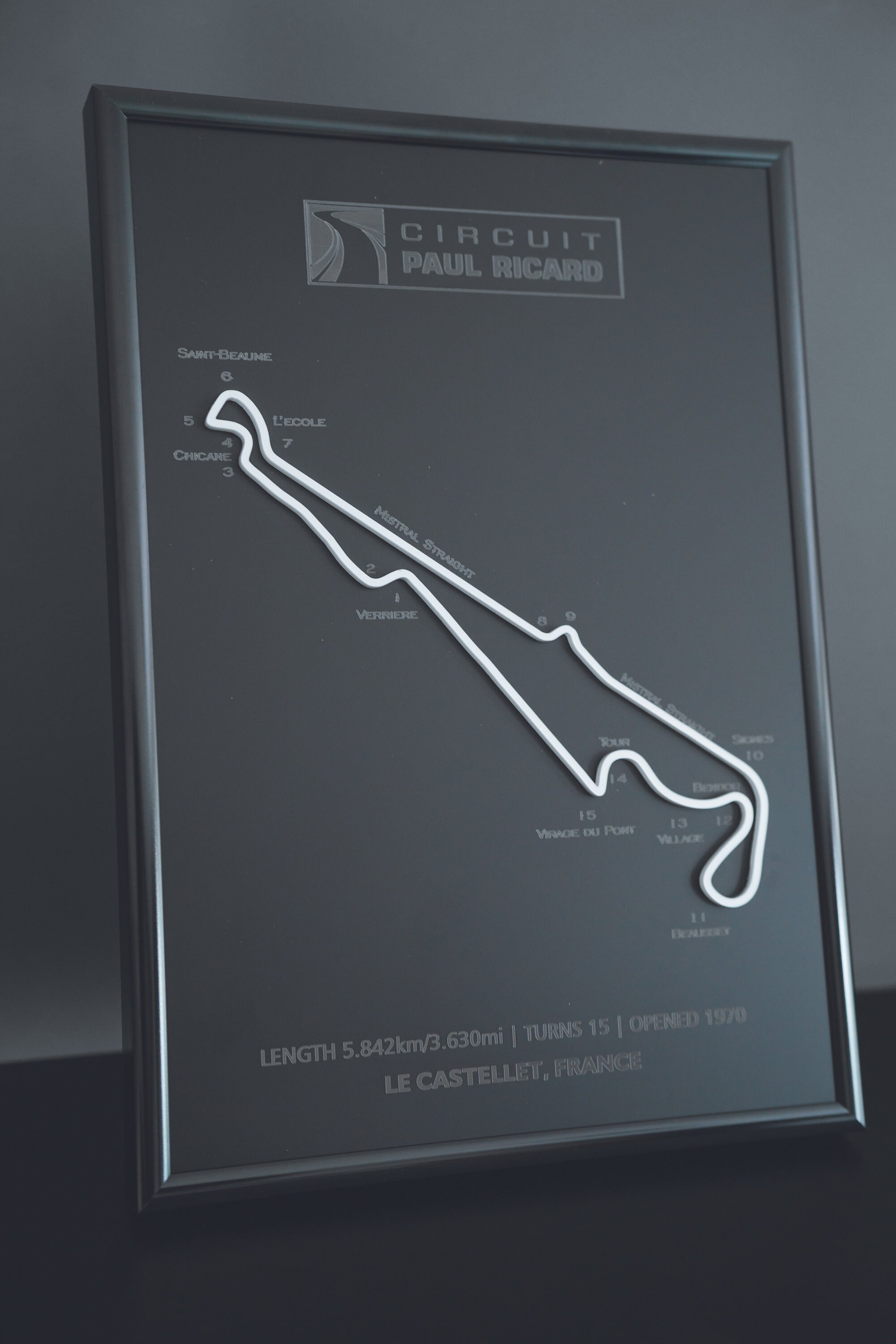 Circuit Paul Ricard - Full Metal Wall Art - Metal Frame - F1 Gifts - F1 ...
