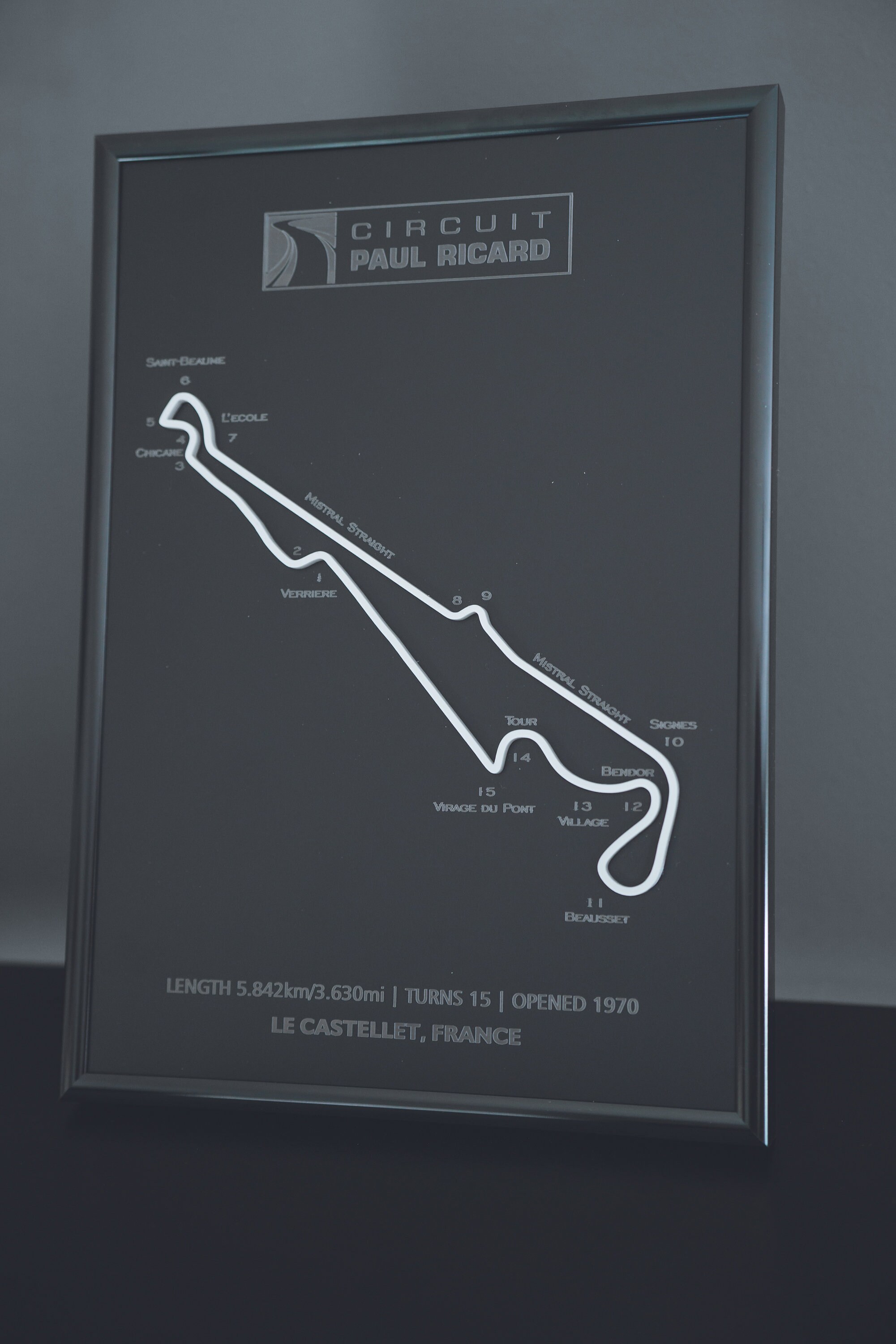 Circuit Paul Ricard - Full Metal Wall Art - Metal Frame - F1 Gifts - F1 ...