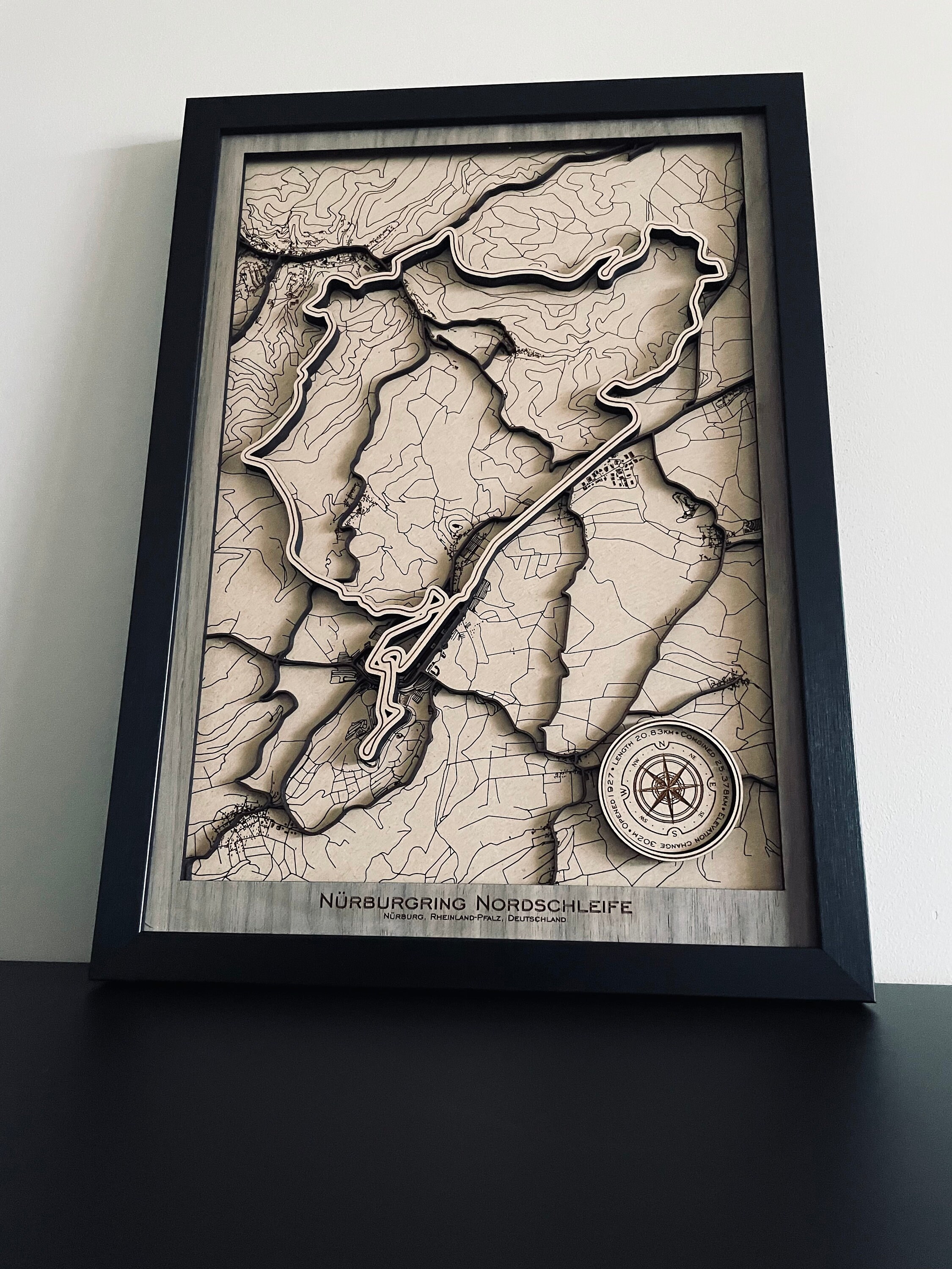 Nürburgring Nordschleife Layered Wall Hanging, Layered Wall Art ...