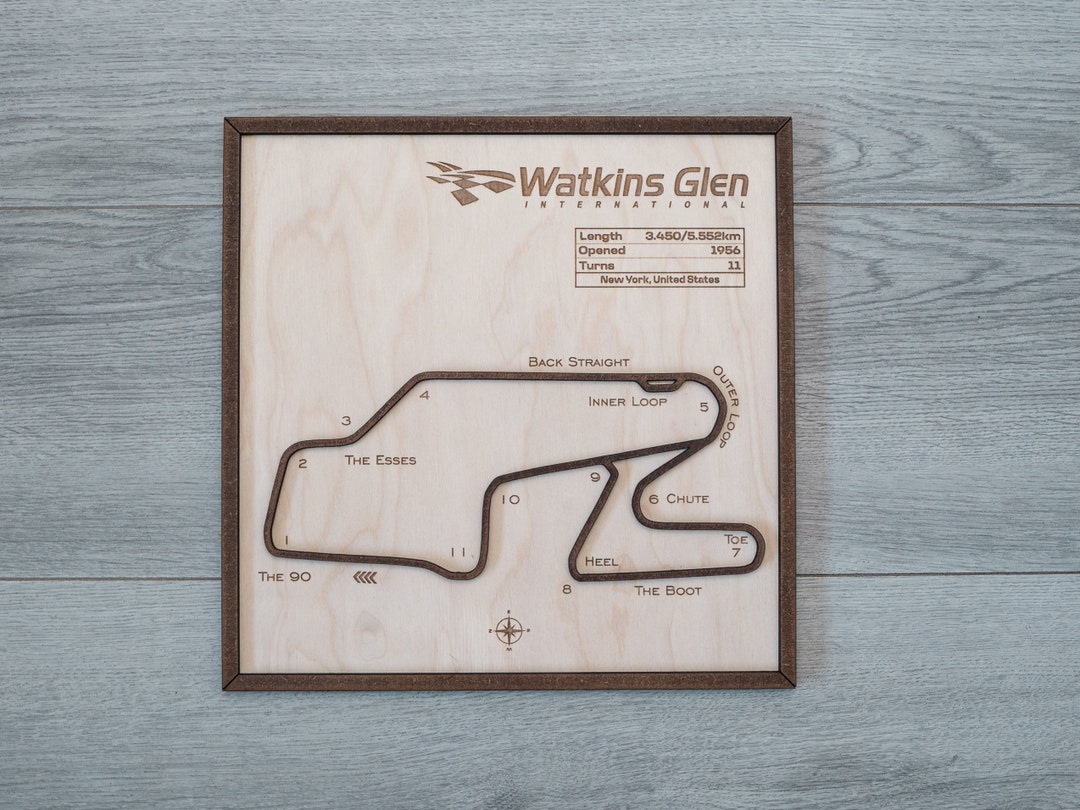 Watkins Glen International Circuit Wall Art - Watkins Glen Race Track ...