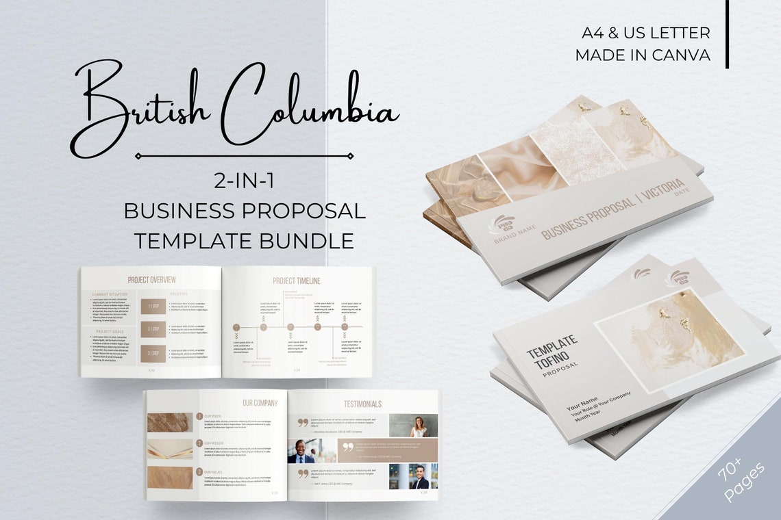 Project Proposal Template Bundle, 70 Pages Professional Proposal ...