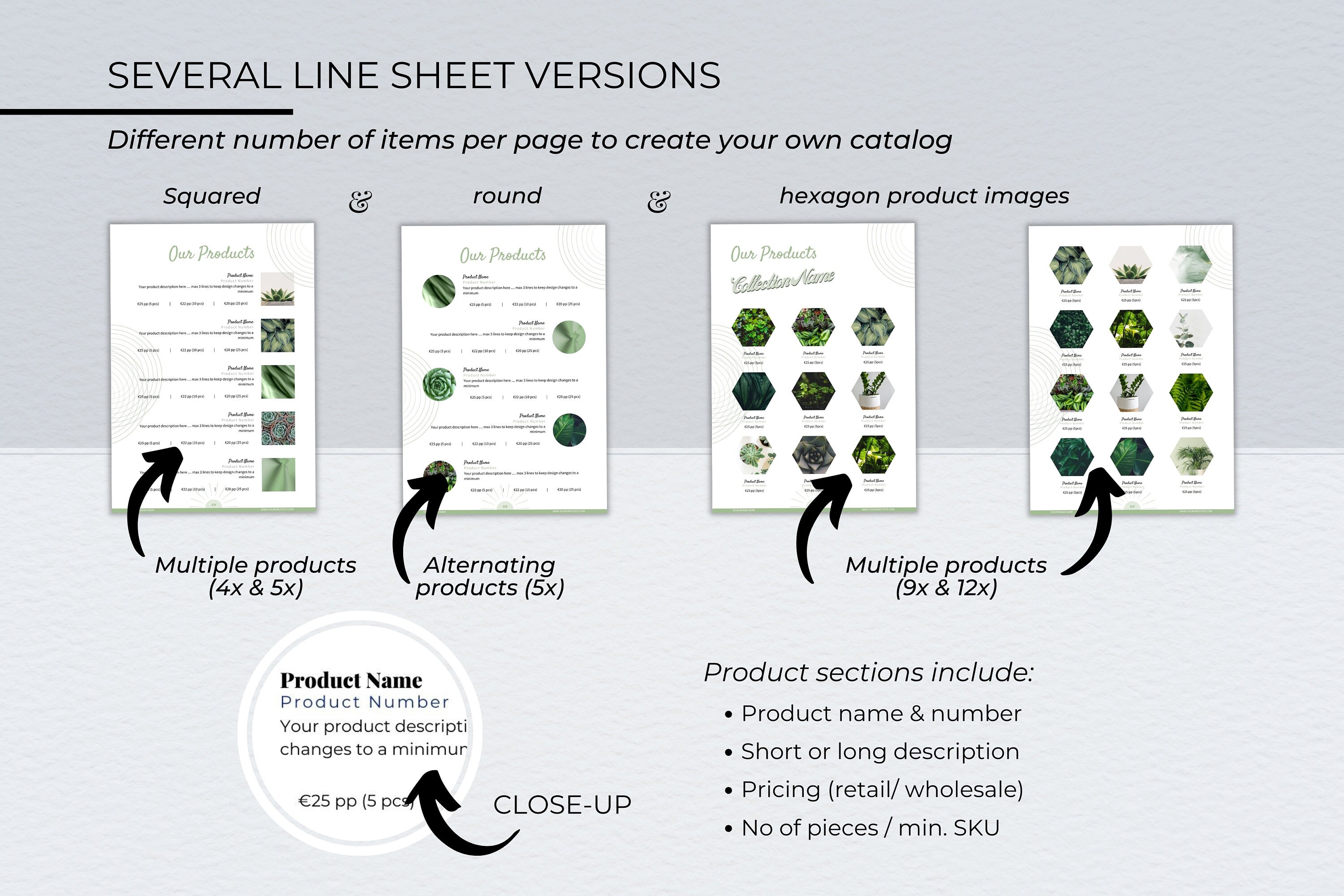 110+ Editable Product Catalog & Line Sheet Templates | Product Pricing ...