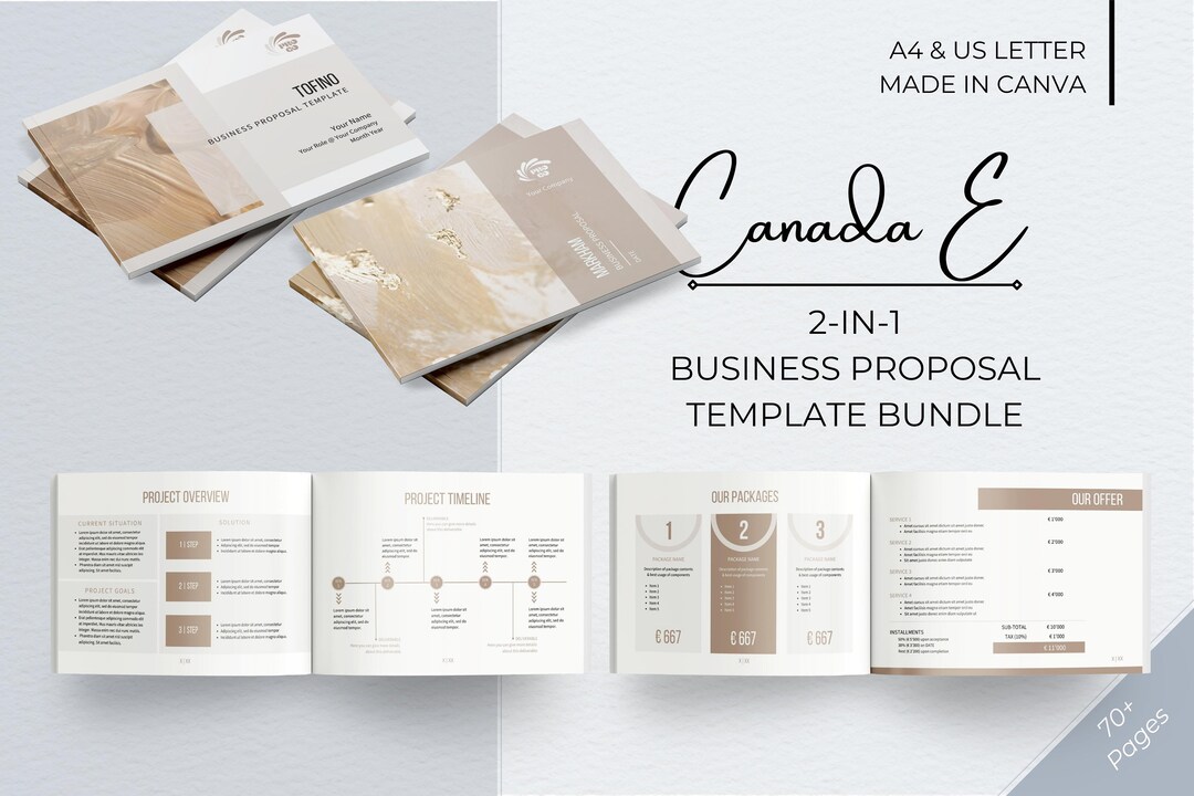 Project Proposal Template Bundle 70 Pages Professional - Etsy