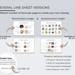 Product Catalog & Line Sheet Templates | Product Pricing Guide ...