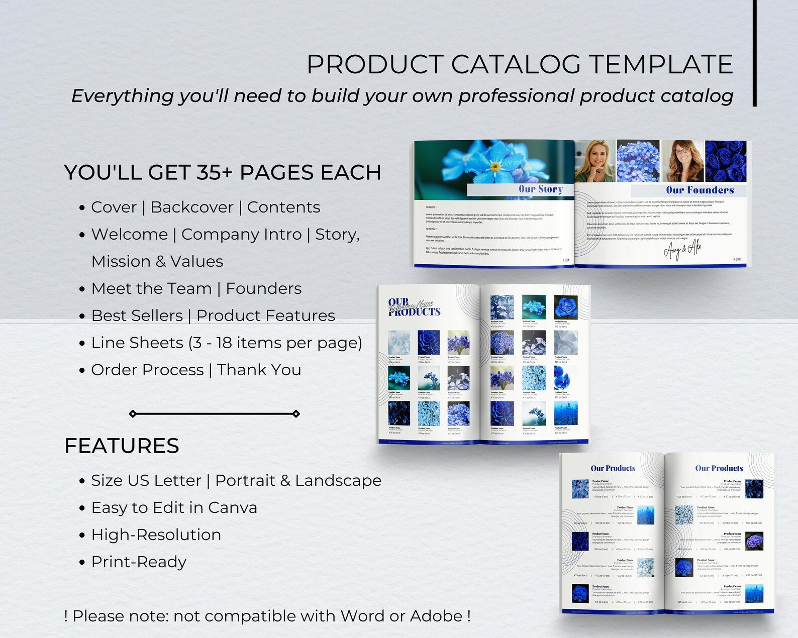 Product Catalog & Line Sheet Templates | Product Pricing Guide ...