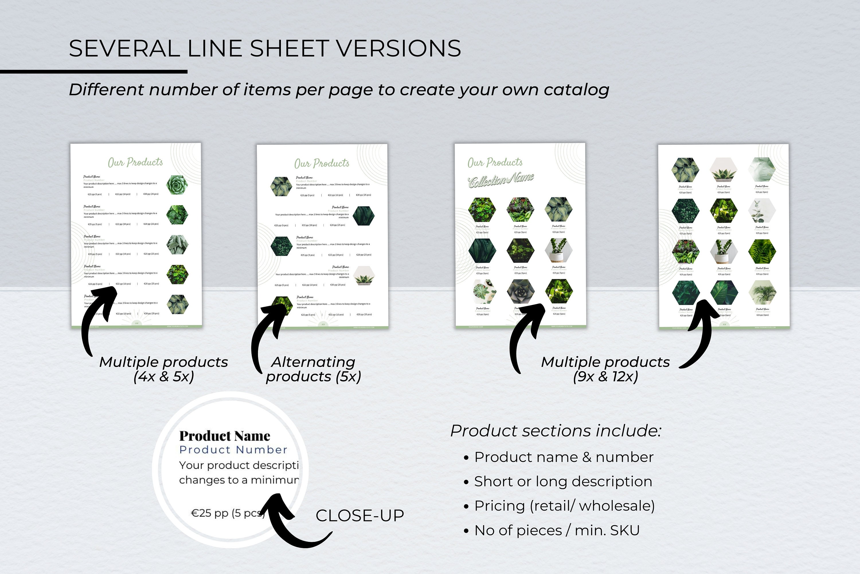 35 Editable Product Catalog & Line Sheet Templates Product Pricing ...