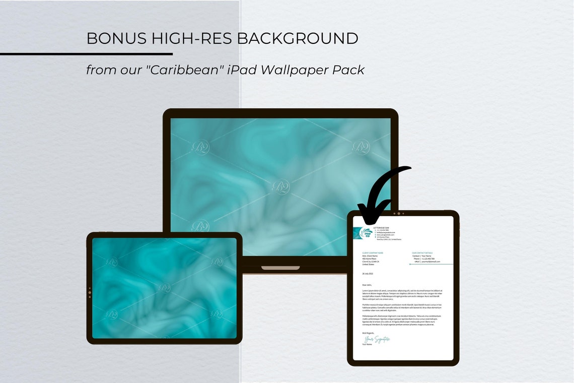 Letterhead Canva Template Bundle, Modern Editable Business Letterhead ...