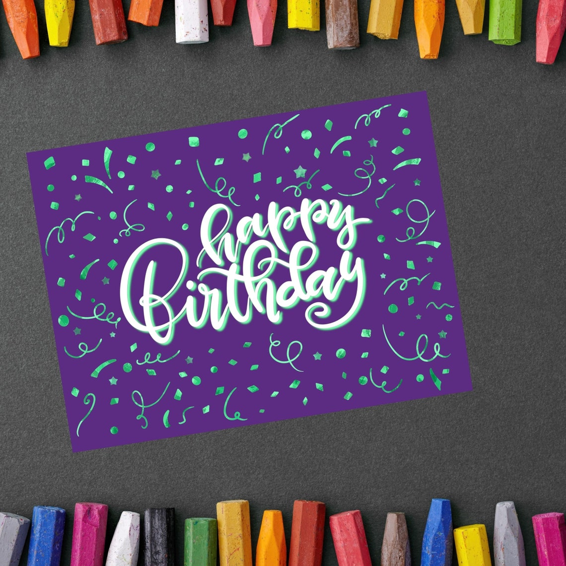 Printable Birthday Card Happy Birthday Card Digital Etsy