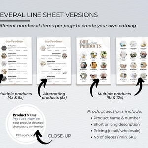 50+ Editable Product Catalog & Line Sheet Templates | Product Pricing ...