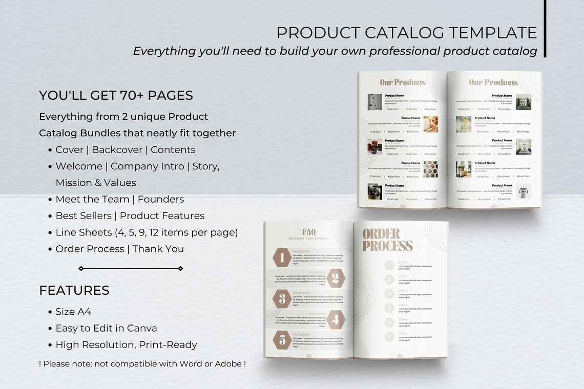 70 Editable Product Catalog & Line Sheet Templates Product Pricing ...