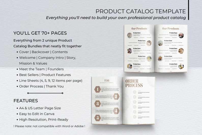 Product Catalog Template | Wholesale Line Sheet, Pricing Guide (canva ...