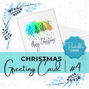 Printable Christmas Card Merry Christmas Card Digital - Etsy