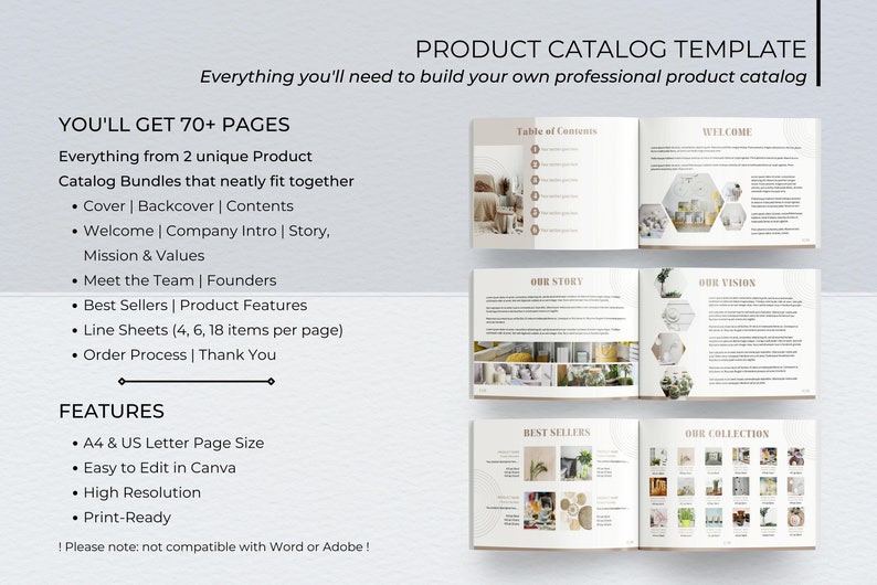 70+ Editable Product Catalog & Line Sheet Templates | Product Pricing ...