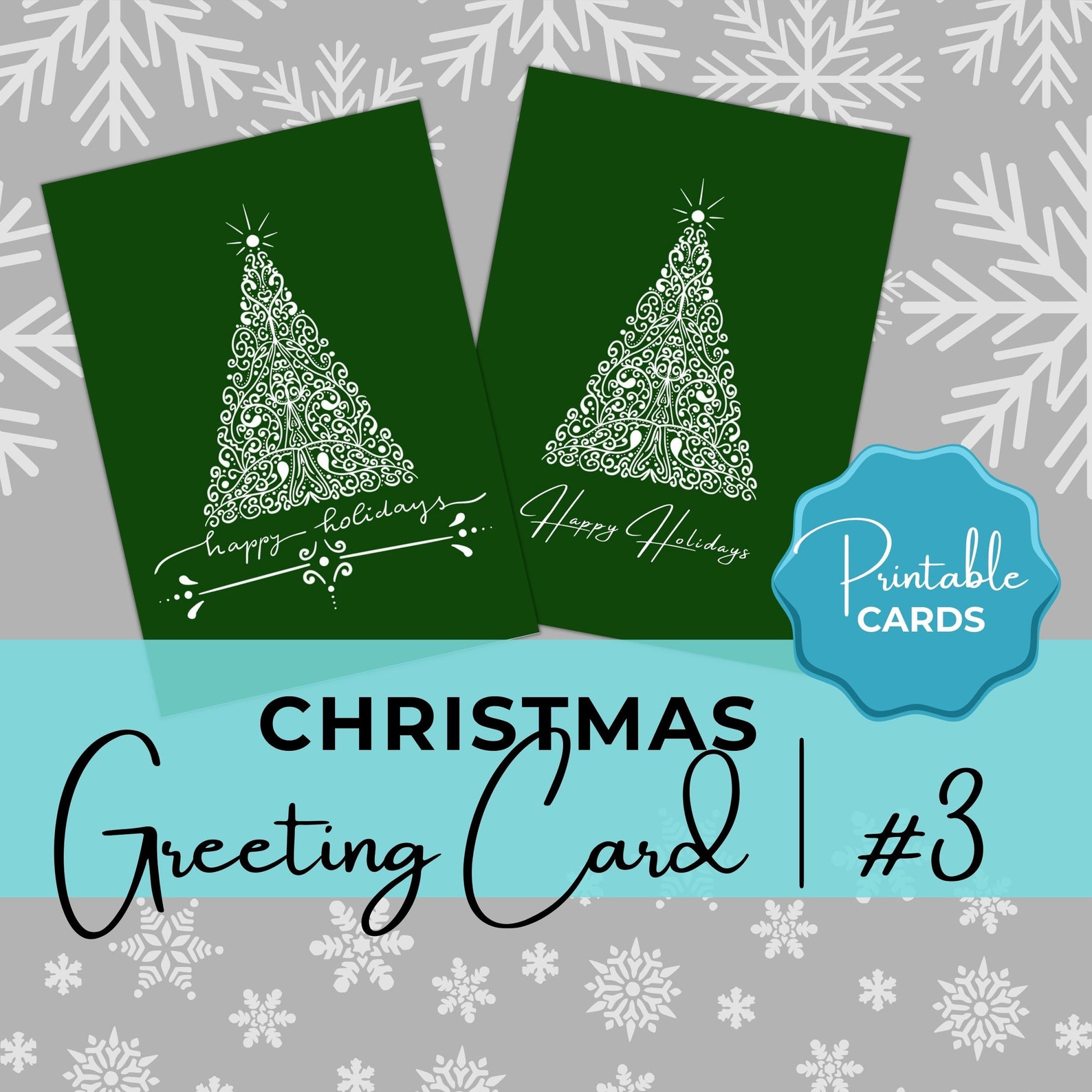 Printable Christmas Card Merry Christmas Card Digital Etsy
