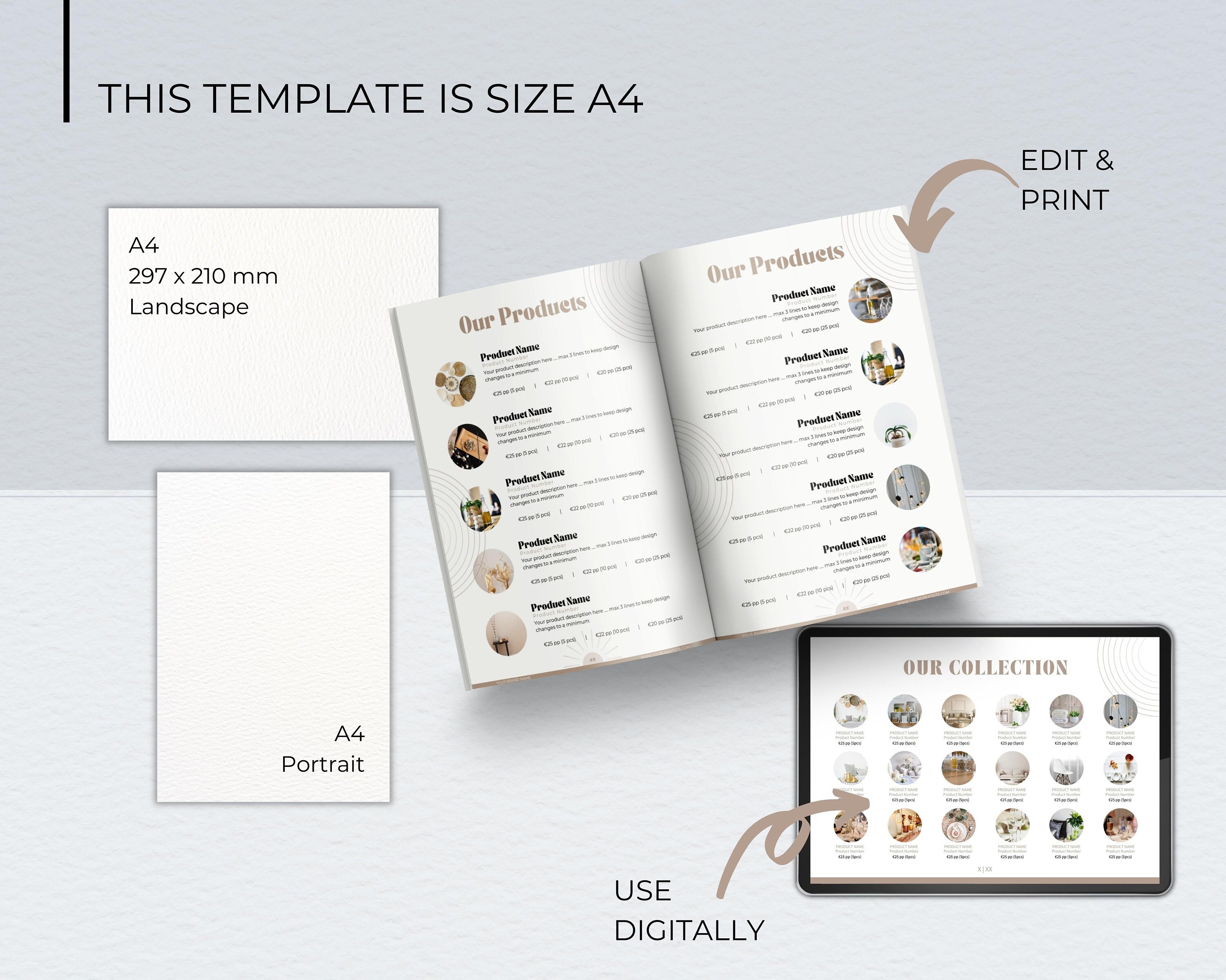 70 Editable Product Catalog & Line Sheet Templates Product - Etsy