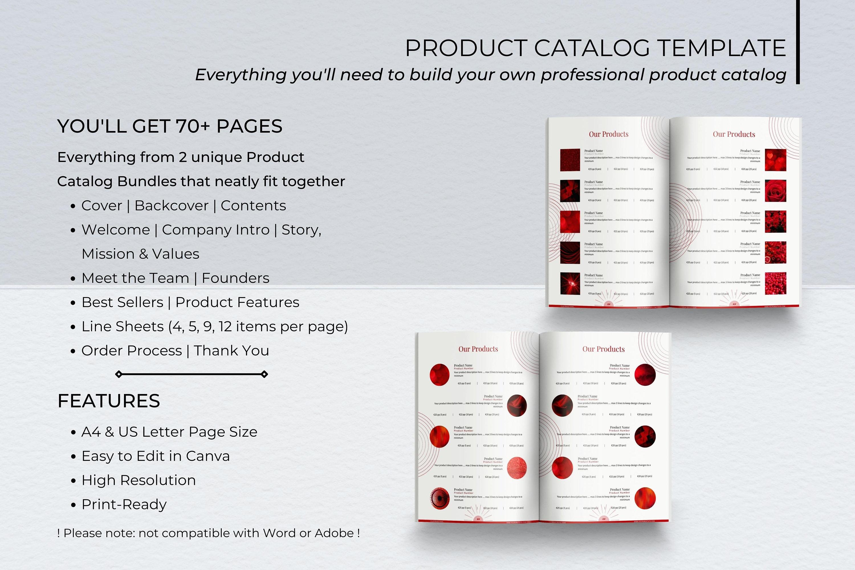 70+ Editable Product Catalog & Line Sheet Templates | Product Pricing ...