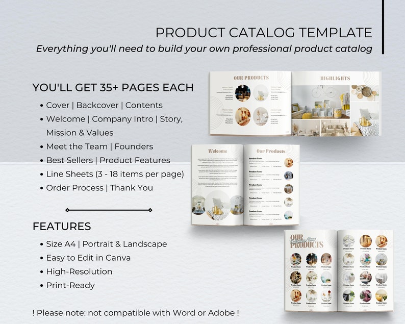 70+ Editable Product Catalog & Line Sheet Templates | Product Pricing ...