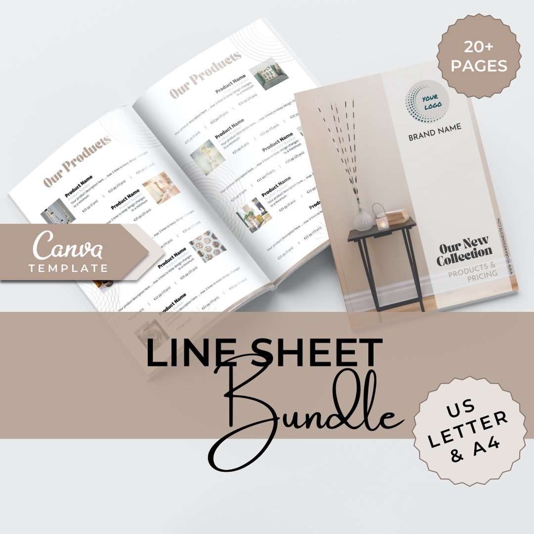 20+ Editable Line Sheet Templates | Product Pricing Guide | Wholesale ...