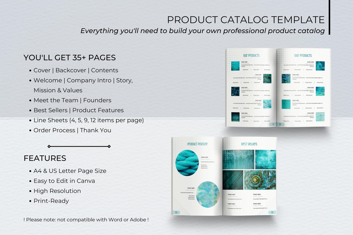 35+ Editable Product Catalog & Line Sheet Templates | Product Pricing ...
