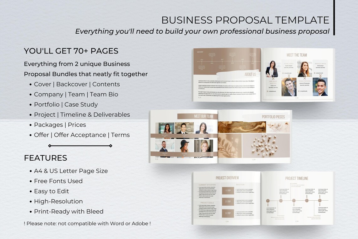 Project Proposal Template Bundle, 70 Pages Professional Proposal ...