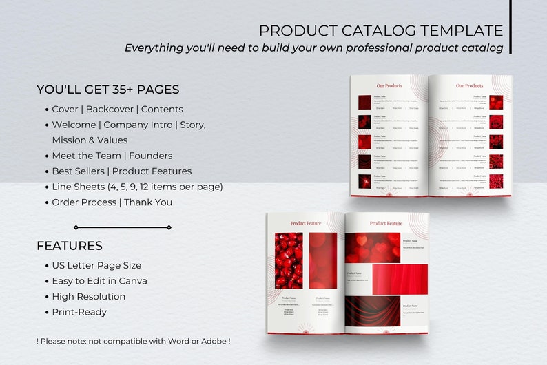 35+ Editable Product Catalog & Line Sheet Templates | Product Pricing ...