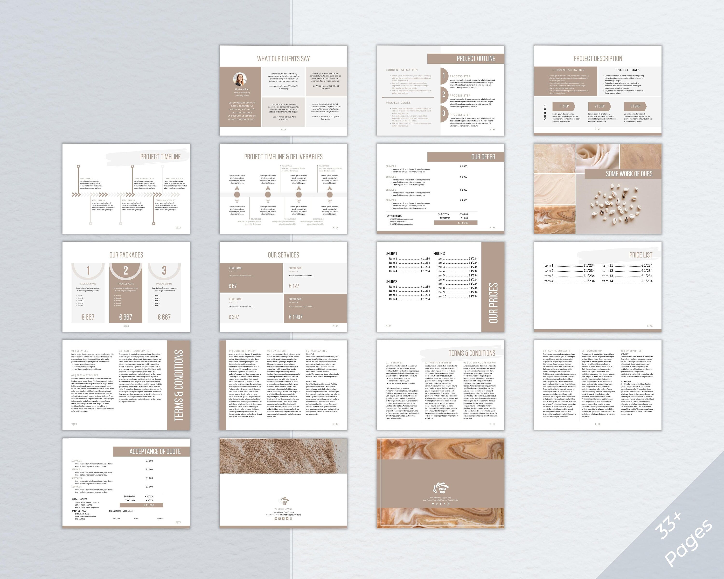 Business Proposal Template Bundle 33 Professional Proposal - Etsy