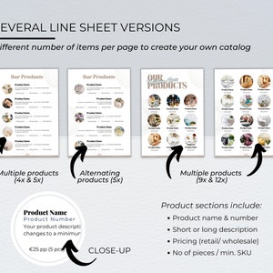 35+ Editable Product Catalog & Line Sheet Templates | Product Pricing ...
