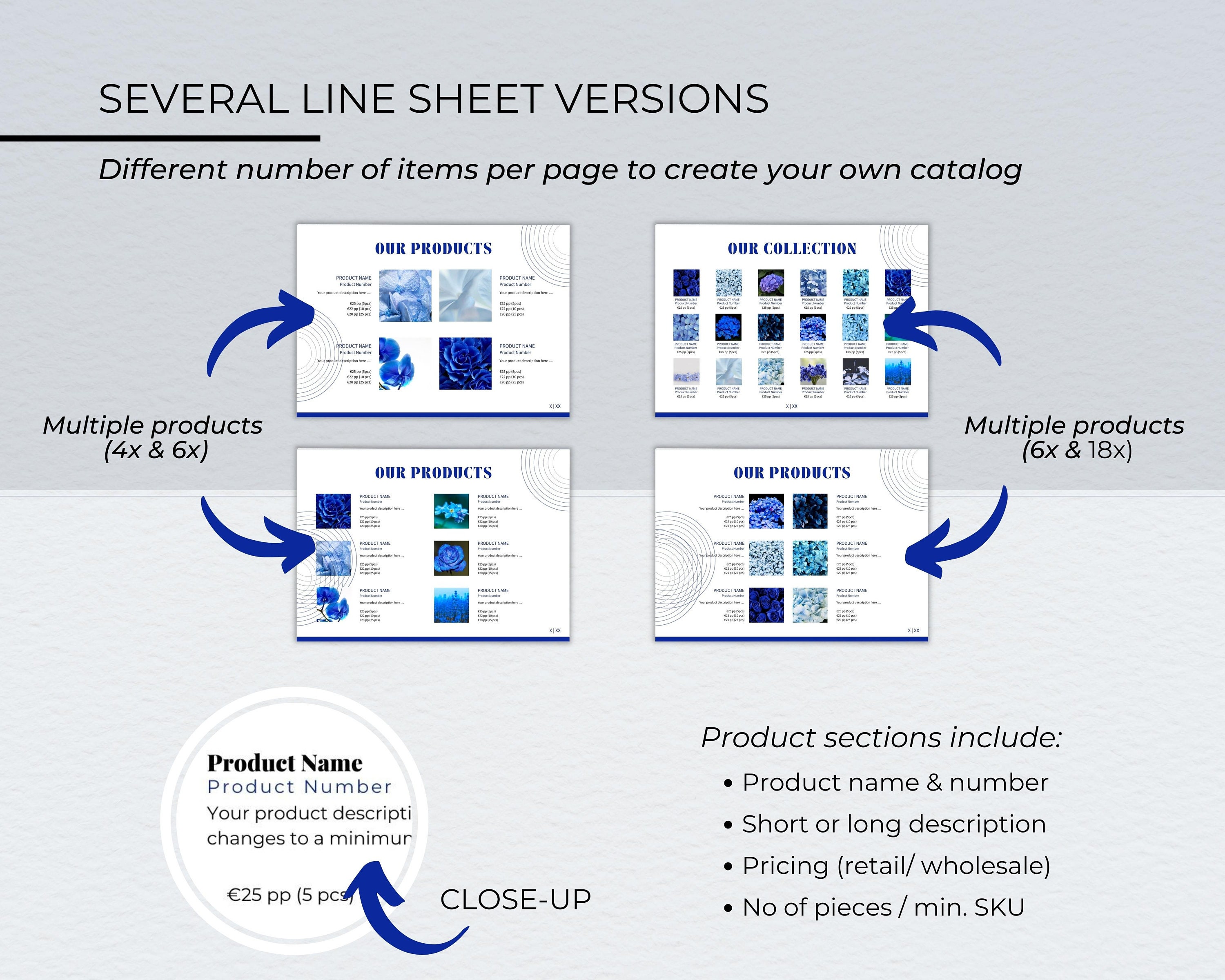 35+ Editable Product Catalog & Line Sheet Templates | Product Pricing ...