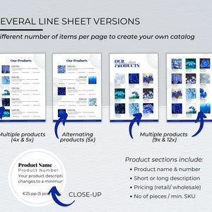 35+ Editable Product Catalog & Line Sheet Templates | Product Pricing ...