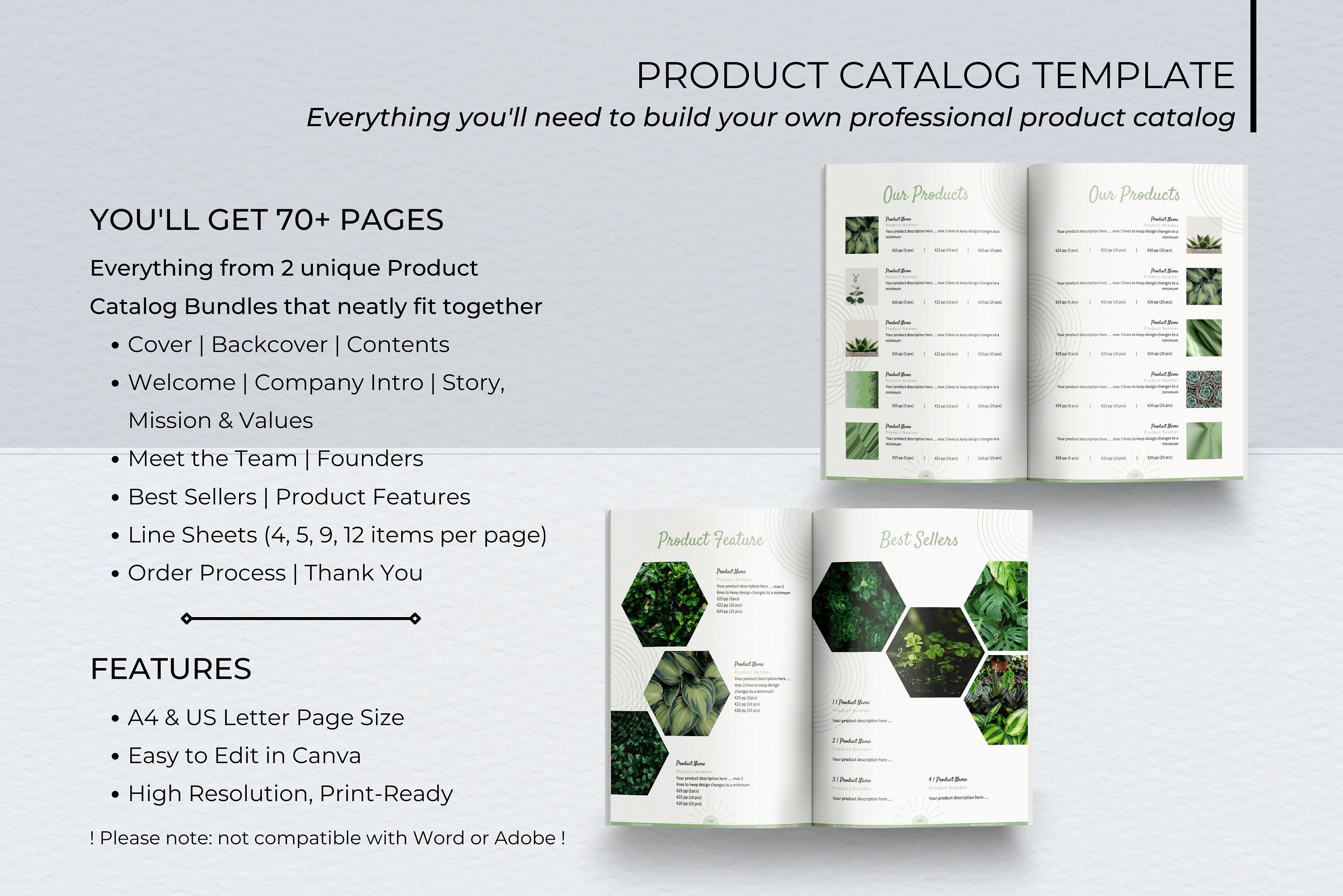 70 Editable Product Catalog & Line Sheet Templates Product Pricing ...